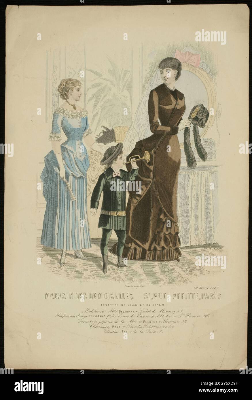 Anonymous (Engraver); Gilquin & Dupain / 'Paris fashion ad'. 1883 ...