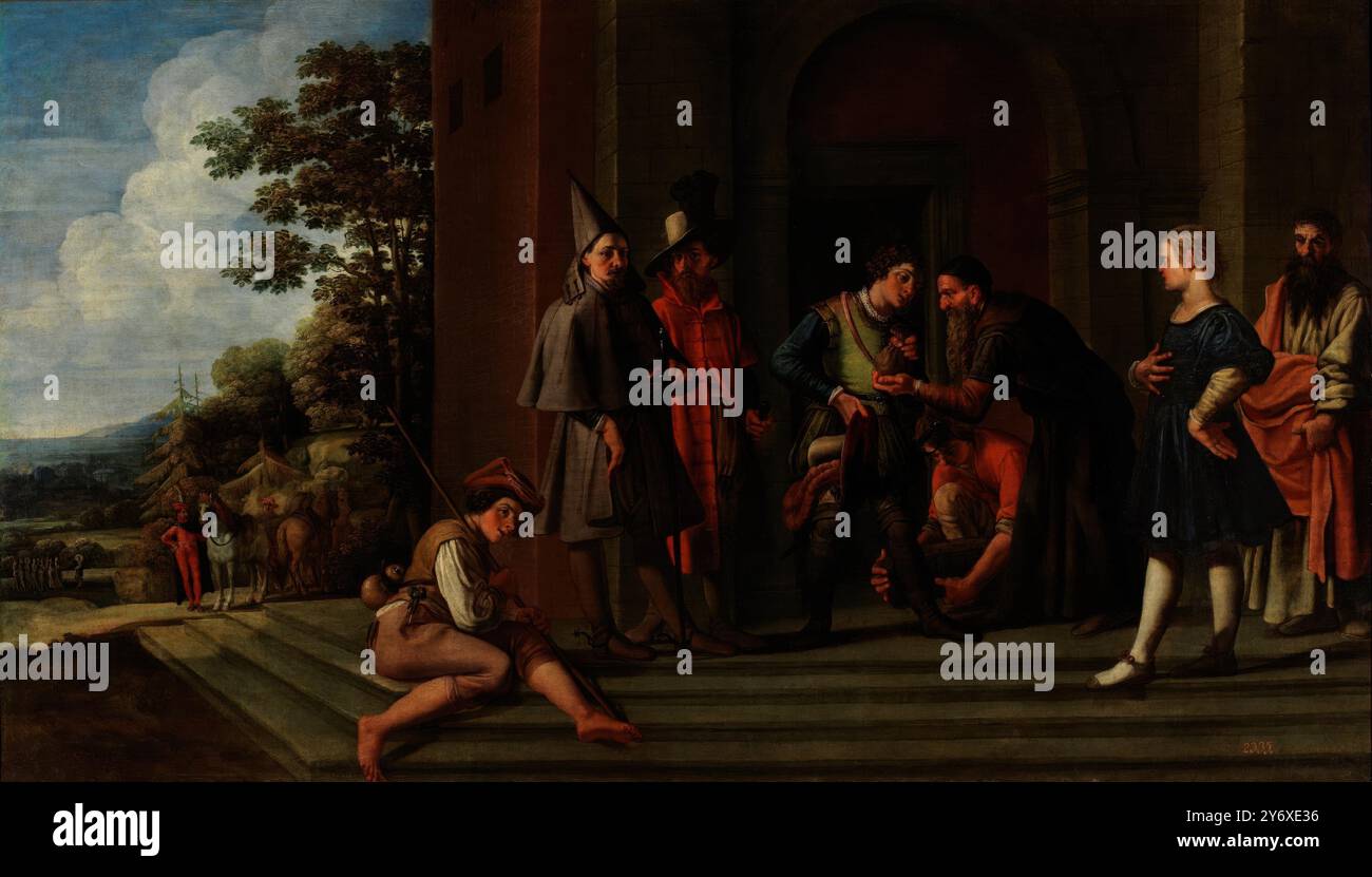 Anonymous / 'The Prodigal Son receiving his Inheritance'. XVII century ...