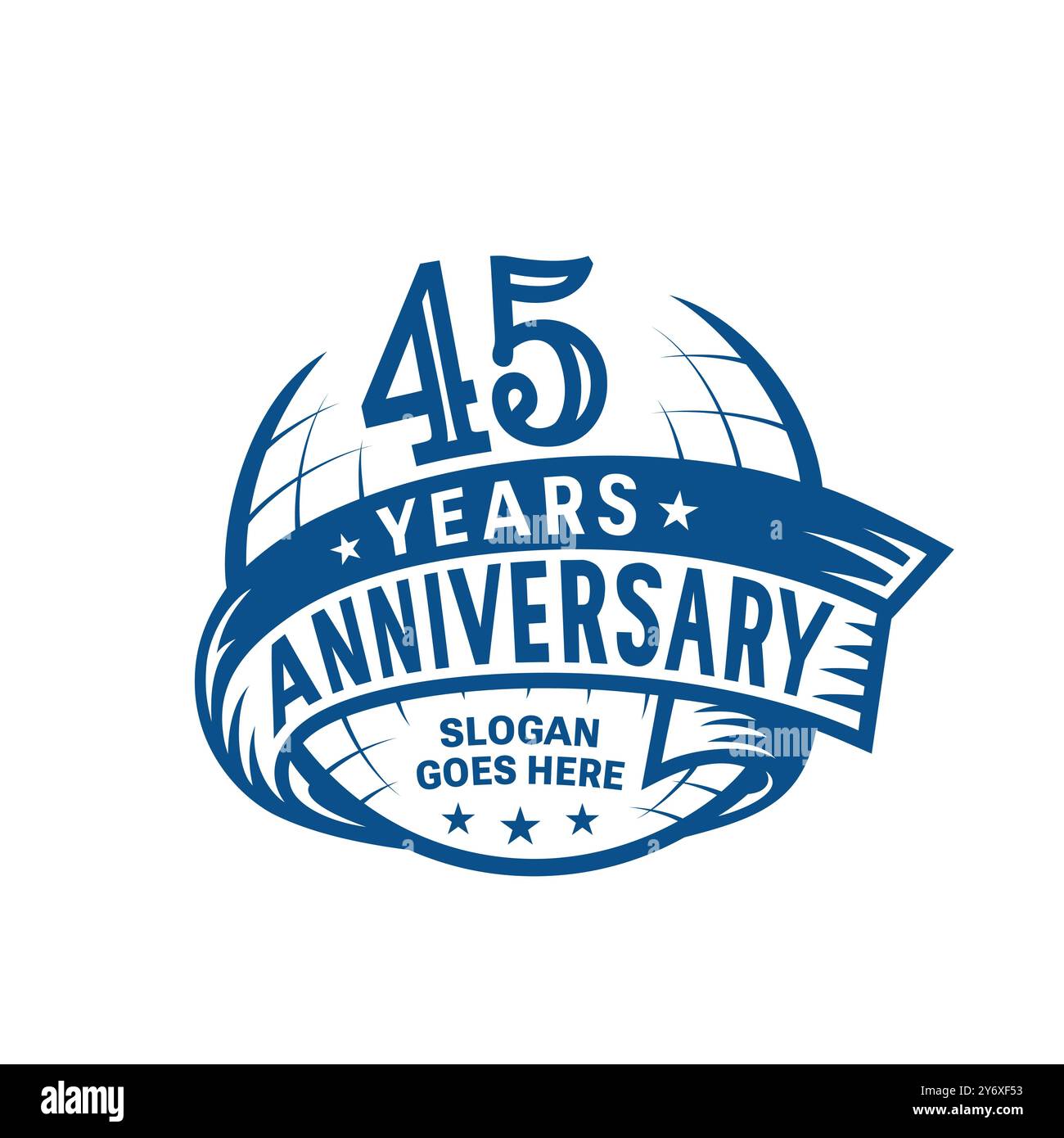 45 years anniversary design template. 45th logo. Vector and ...