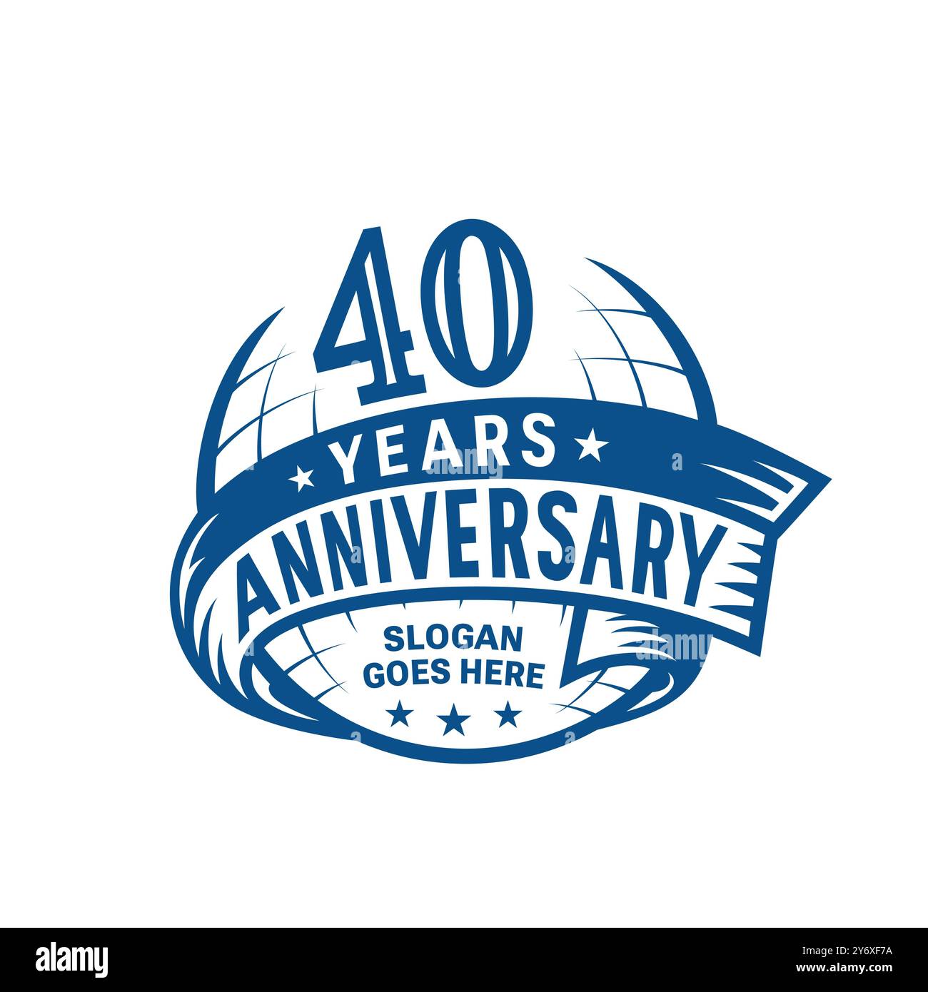 40 years anniversary design template. 40th logo. Vector and ...