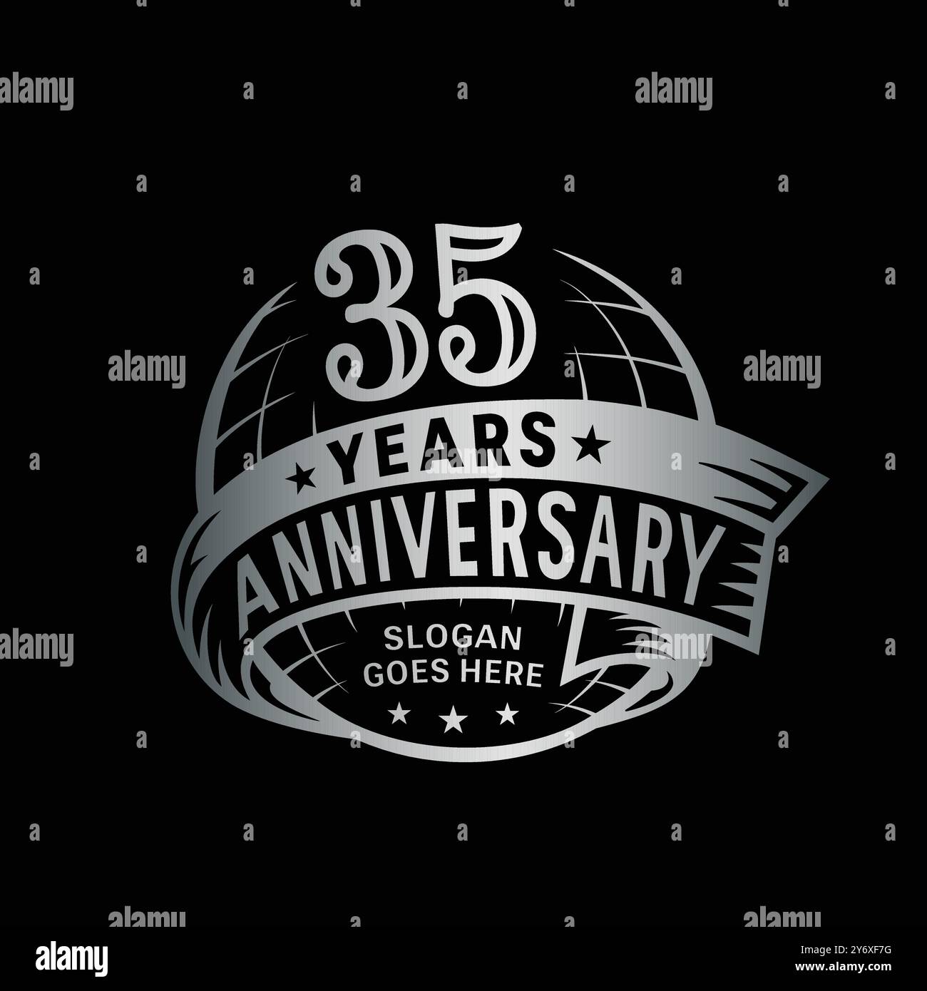 35 years anniversary design template. 35th logo. Vector and ...