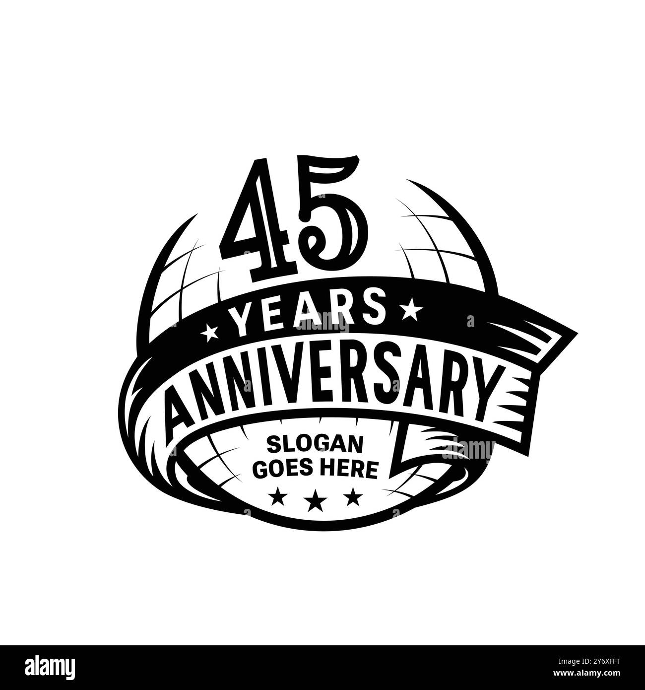 45 years anniversary design template. 45th logo. Vector and ...