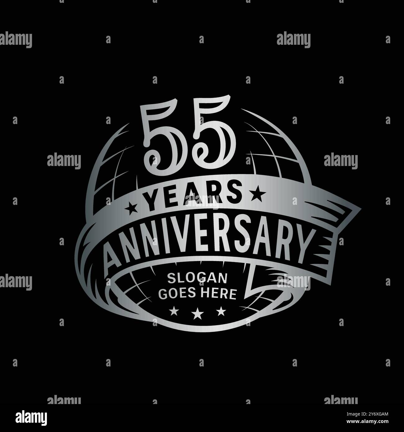 55 years anniversary design template. 55th logo. Vector and ...