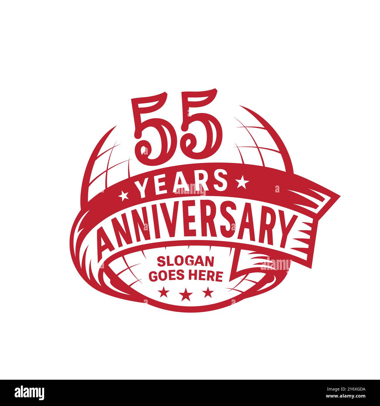 55 years anniversary design template. 55th logo. Vector and ...