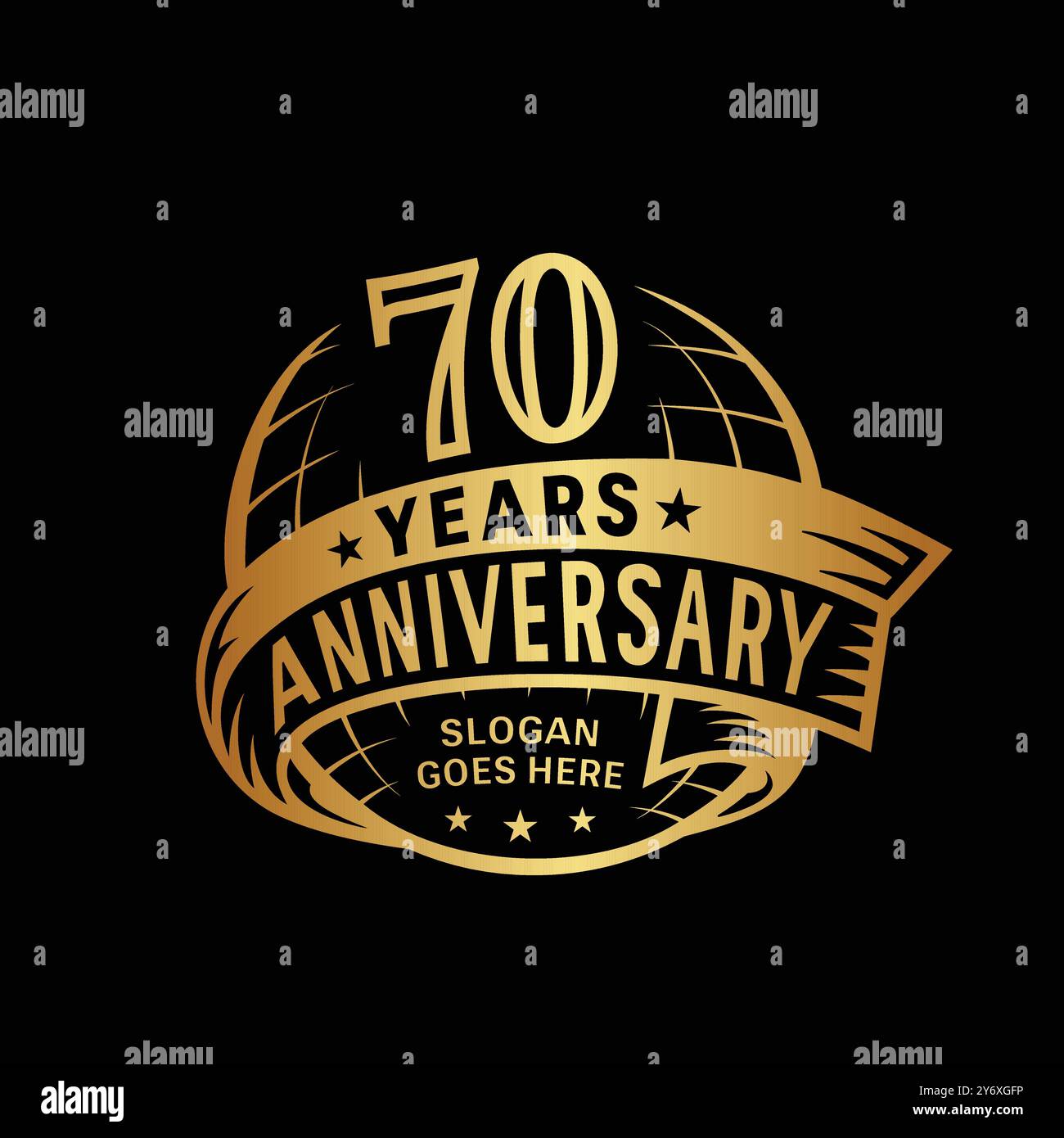 70 years anniversary design template. 70th logo. Vector and ...