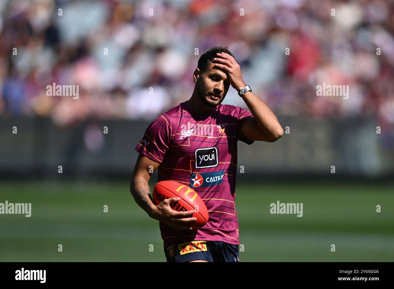 Melbourne, Australia. 27th Sep, 2024. Callum Ah Chee of the Lions ...