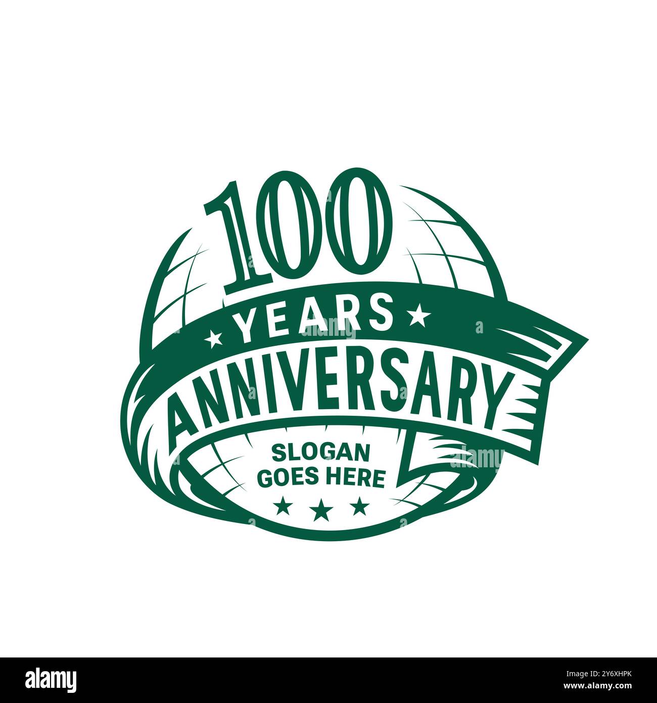 100 years anniversary design template. 100th logo. Vector and ...