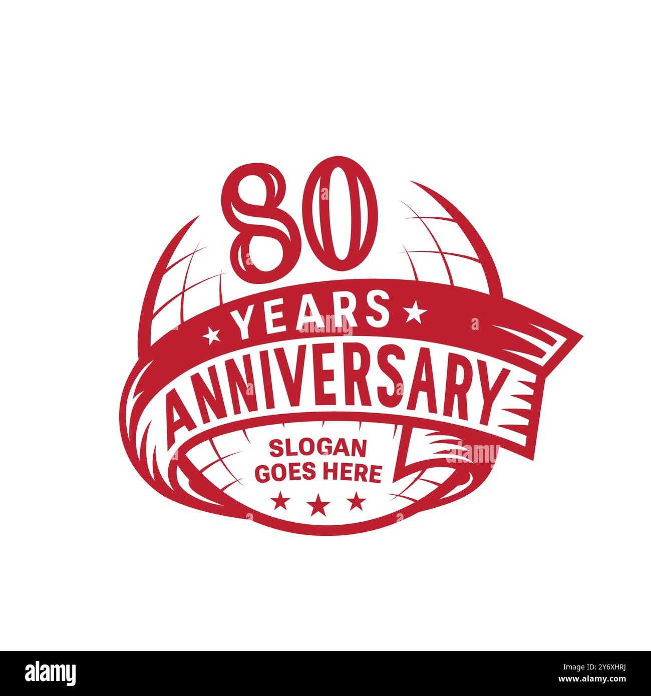 80 years anniversary design template. 80th logo. Vector and ...