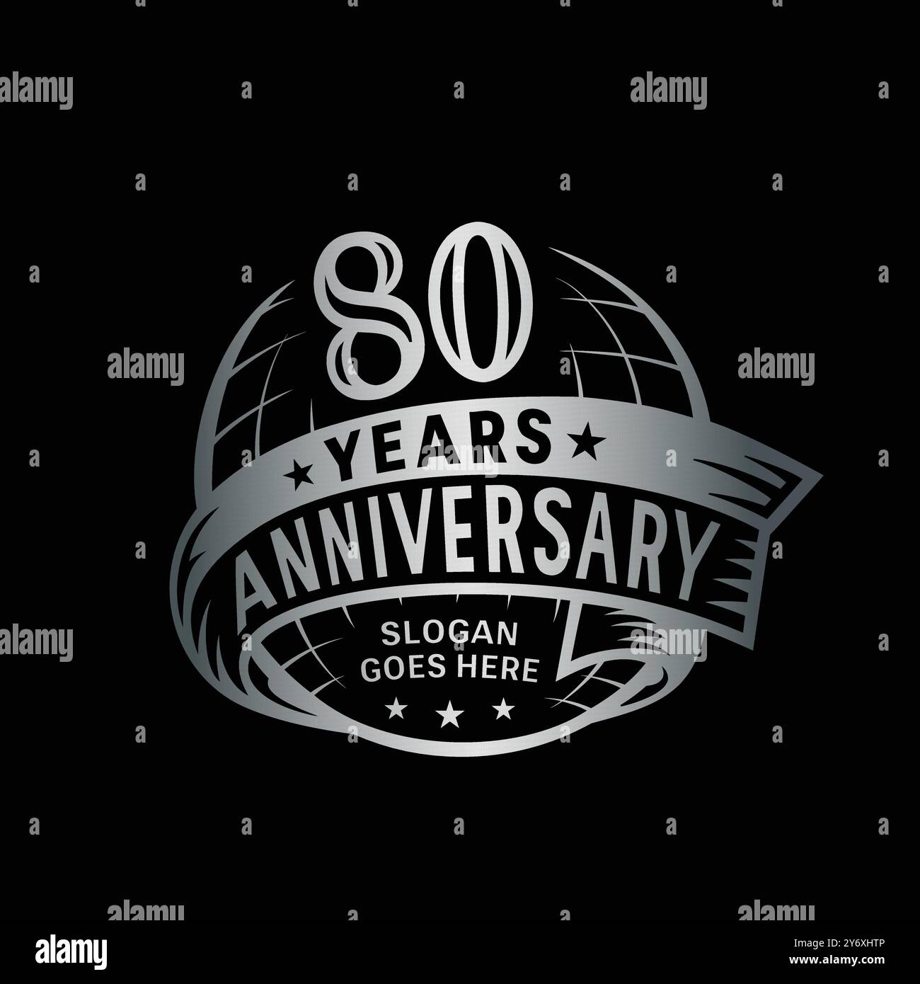 80 years anniversary design template. 80th logo. Vector and ...