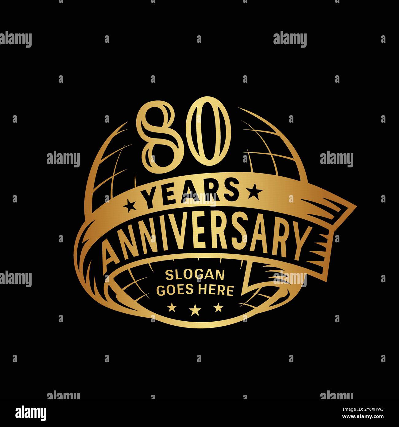 80 years anniversary design template. 80th logo. Vector and ...