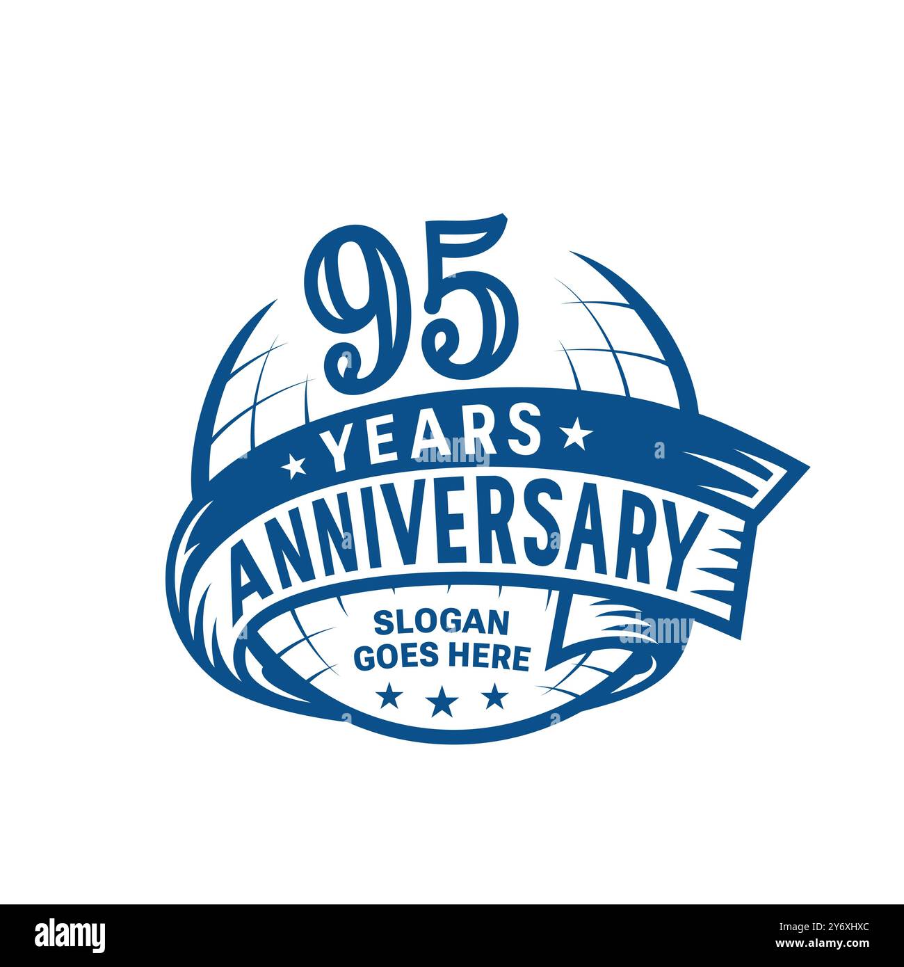 95 years anniversary design template. 95th logo. Vector and ...