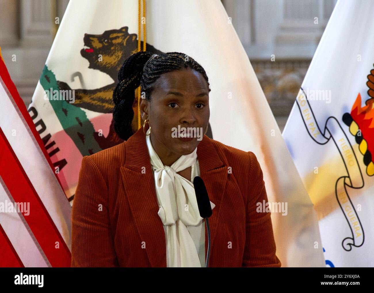 San Francisco, CA - March 19, 2024: Kimberly Ellis speaking at a Women ...