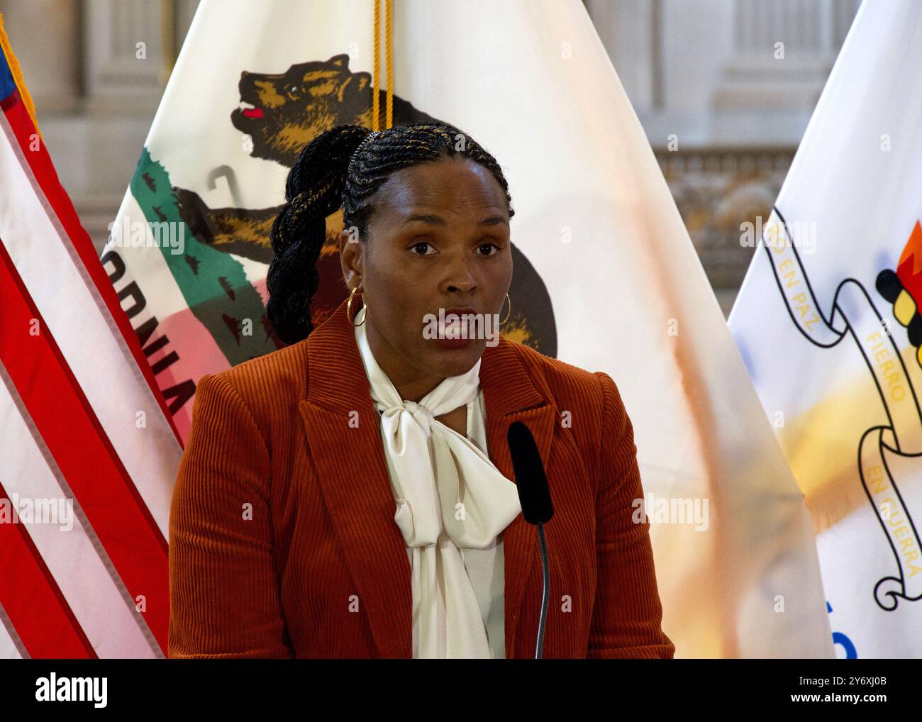 San Francisco, CA - March 19, 2024: Kimberly Ellis speaking at a Women ...