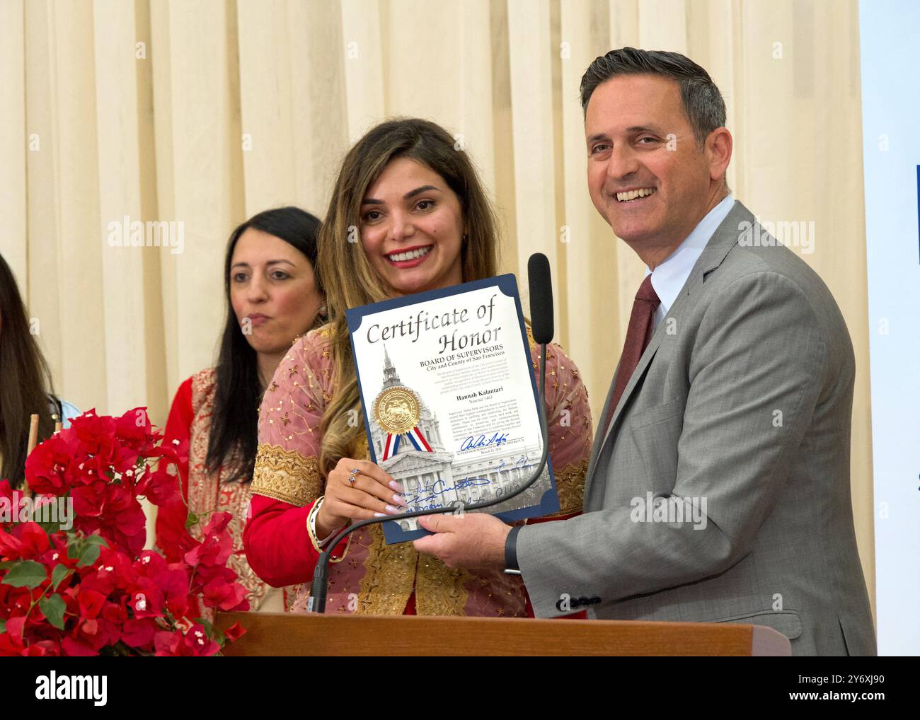 San Francisco, CA - March 22, 2024: Supervisor Ahsha Safai presenting ...