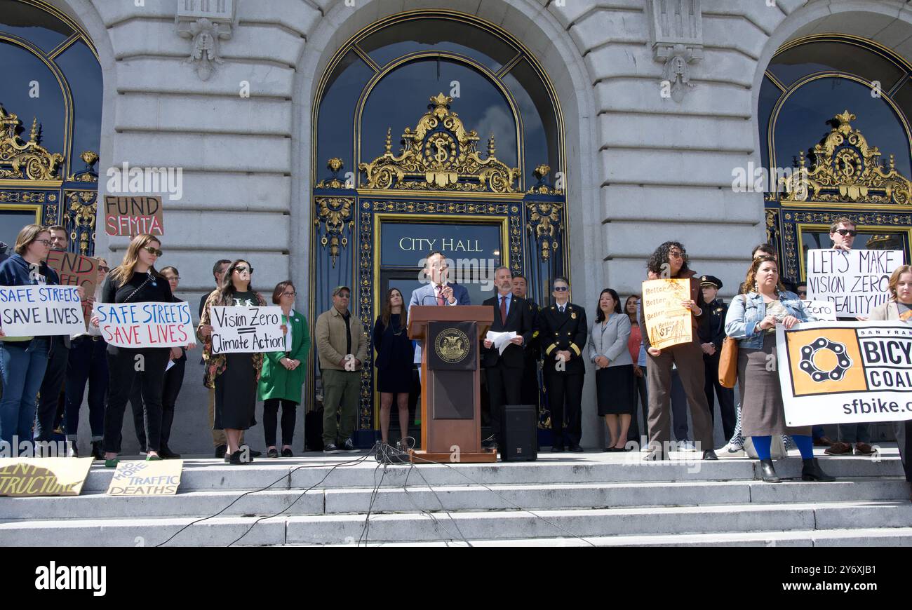 San Francisco, CA - March 28, 2024: City Attorney David Chiu speaking ...