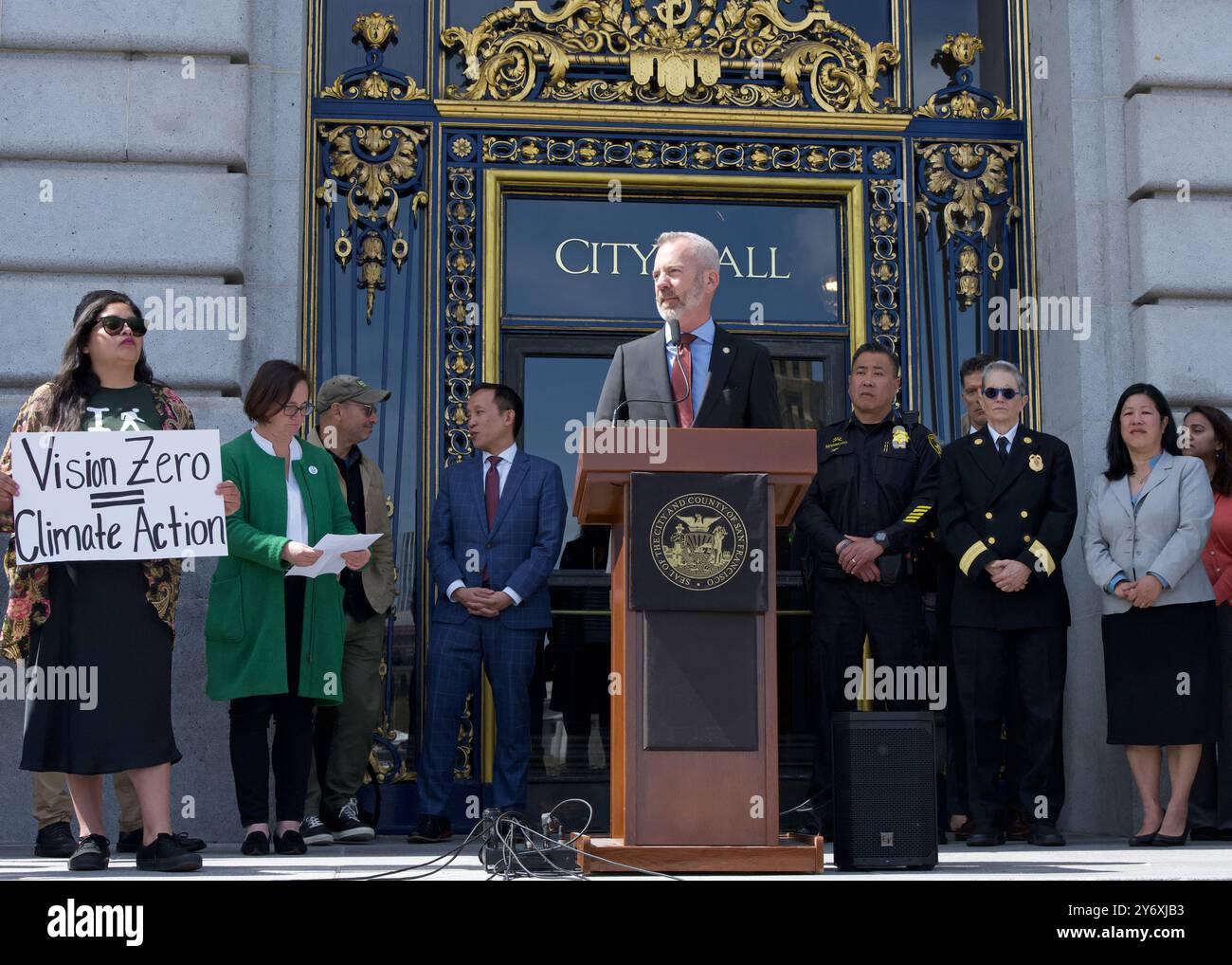 San Francisco, CA - March 28, 2024: SFMTA director Jeff Tumlin speaking ...