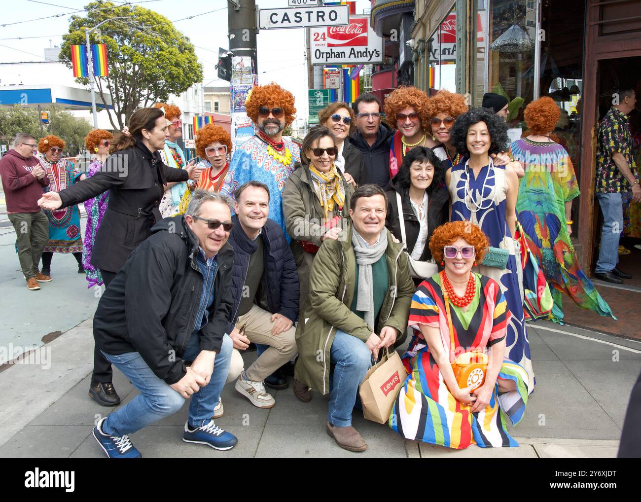 San Francisco, CA - March 30, 2024: Unidentified participants in a wild ...