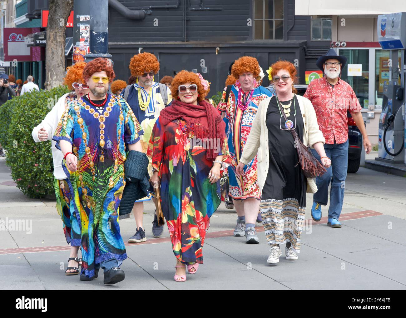 San Francisco, CA - March 30, 2024: Unidentified participants in a wild ...