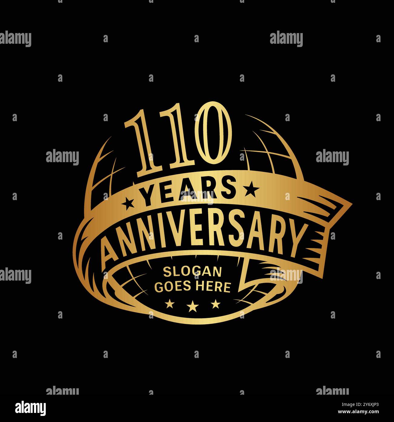 110 years anniversary design template. 110th logo. Vector and ...