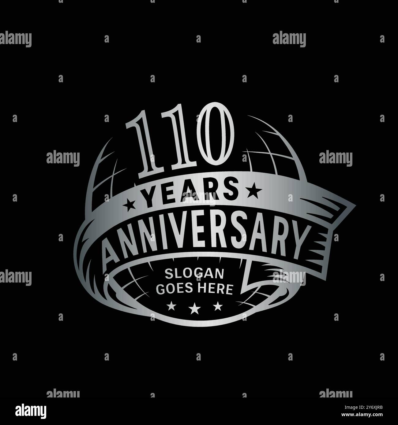 110 years anniversary design template. 110th logo. Vector and ...
