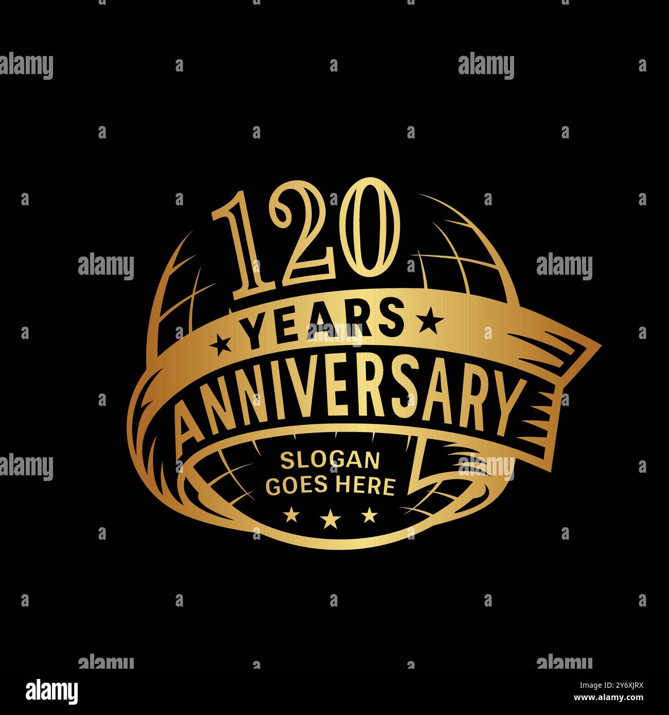 120 years anniversary design template. 120th logo. Vector and ...