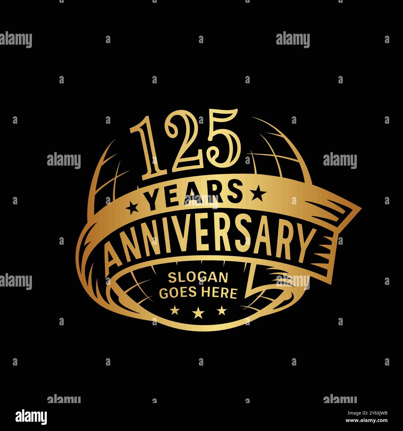 125 years anniversary design template. 125th logo. Vector and ...