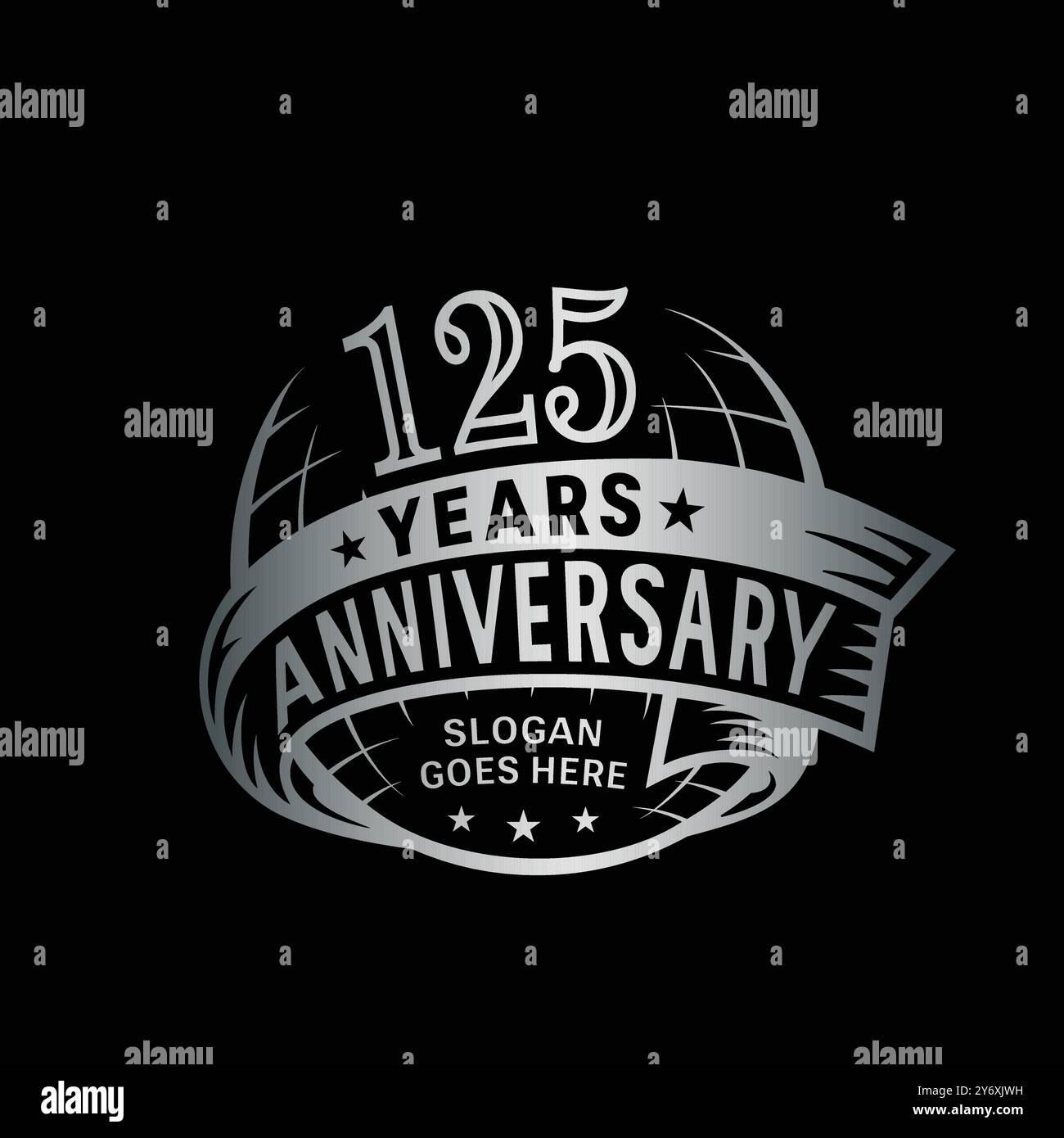 125 years anniversary design template. 125th logo. Vector and ...