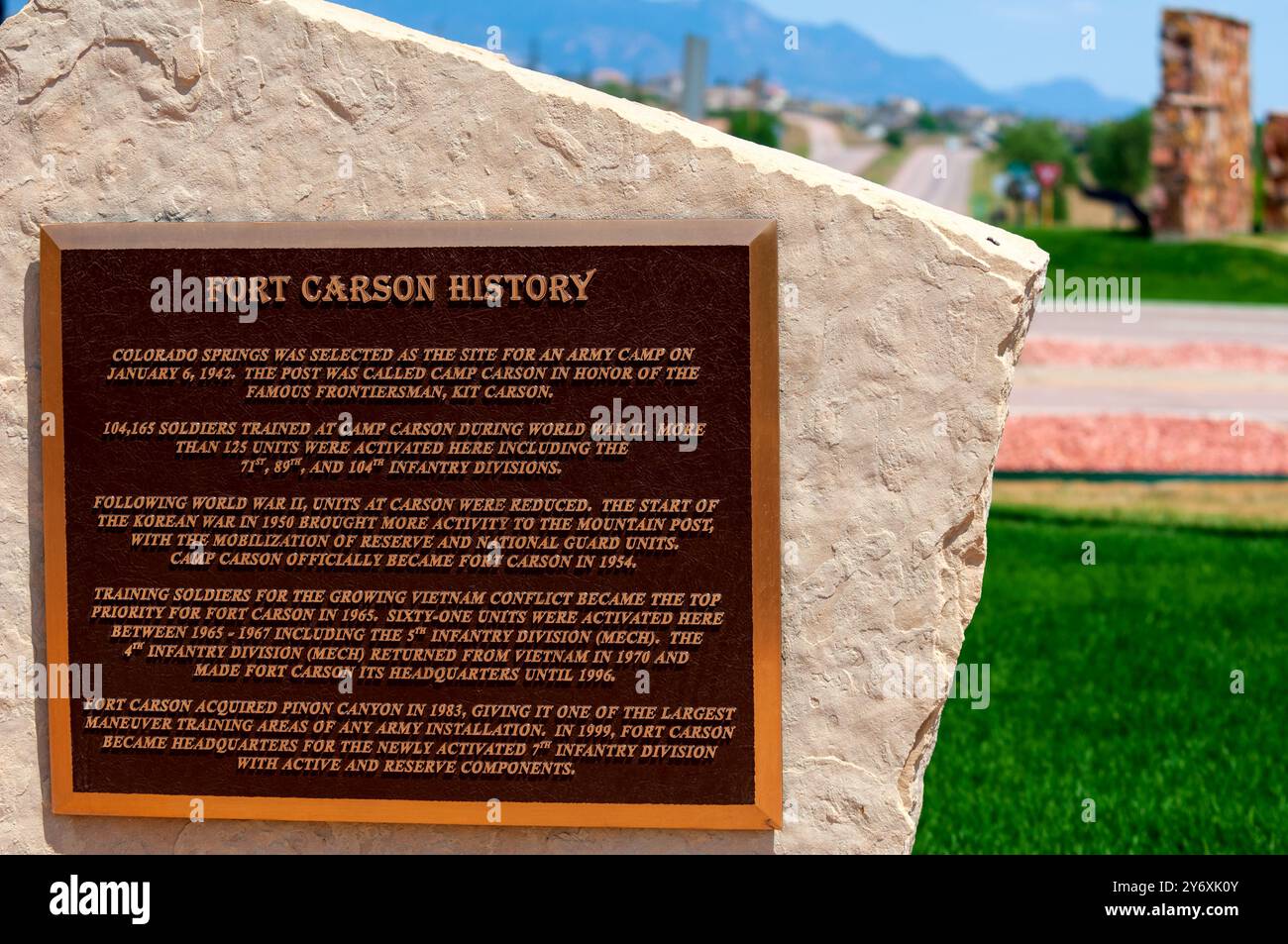 COLORADO SPRINGS, COLORADO, USA: Home of today's 7th Infantry Division ...