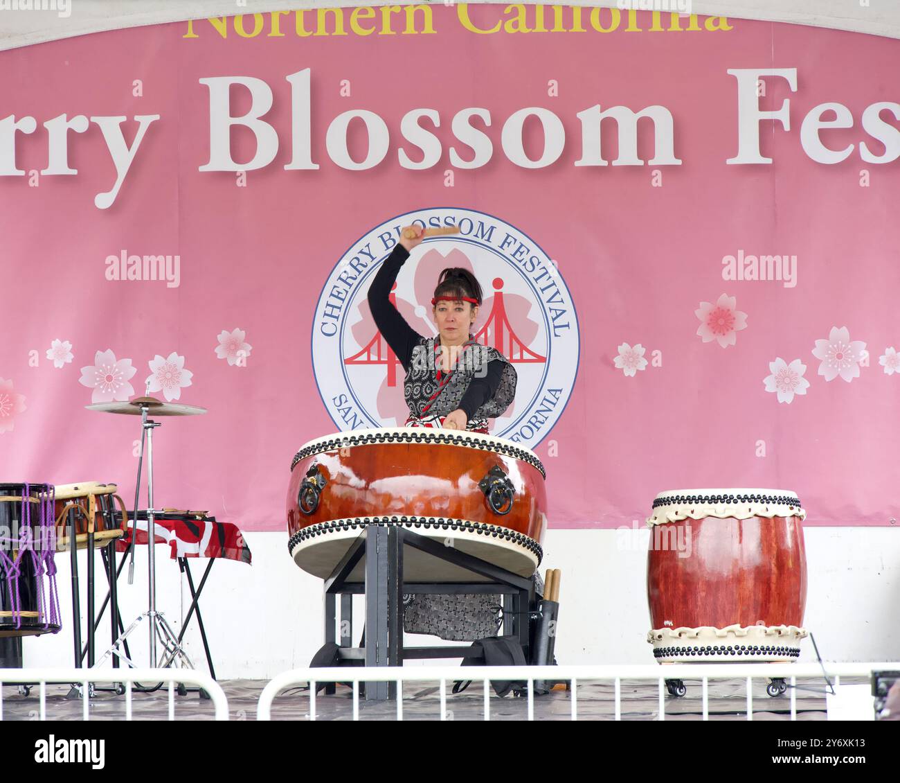 San Francisco, CA - April 13, 2024: Musicians performing at the Cherry ...