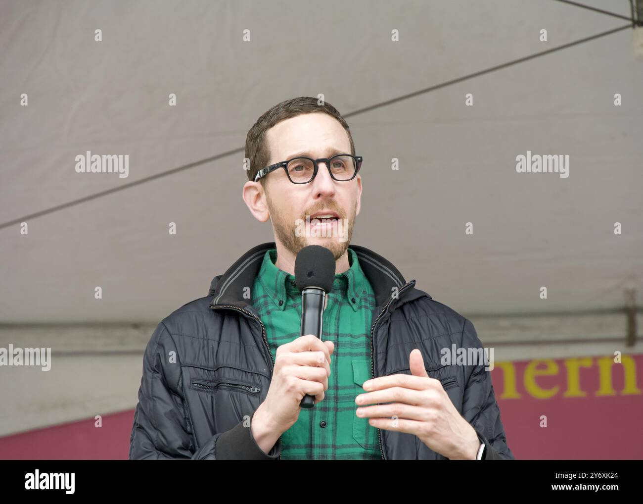 San Francisco, CA - April 13, 2024: Senator Scott Wiener speaking at ...