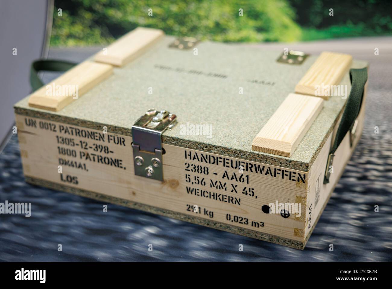 Nuremberg, Germany. 25th Sep, 2024. A wooden transport crate for ...