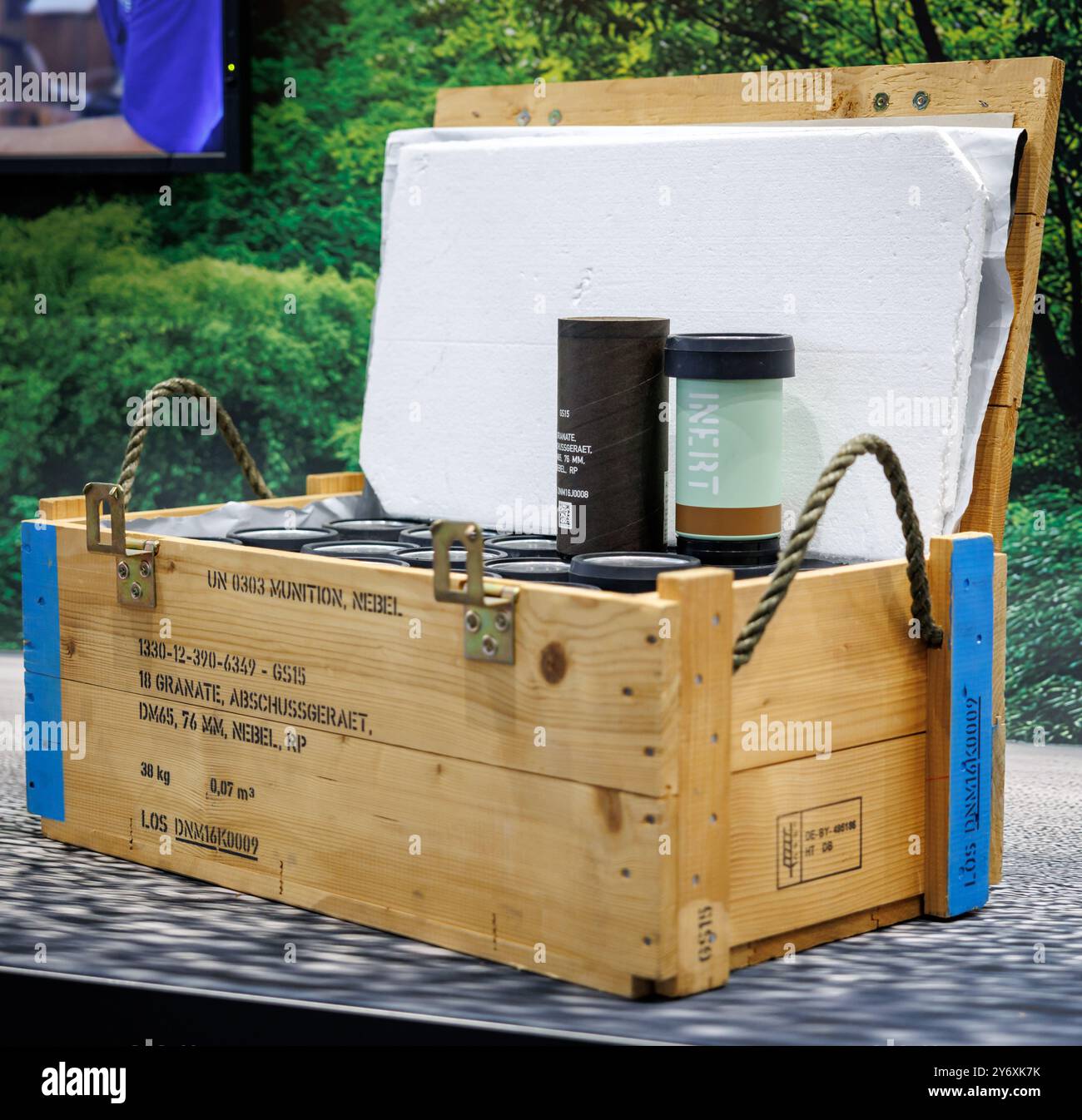 Nuremberg, Germany. 25th Sep, 2024. A wooden transport crate for ...