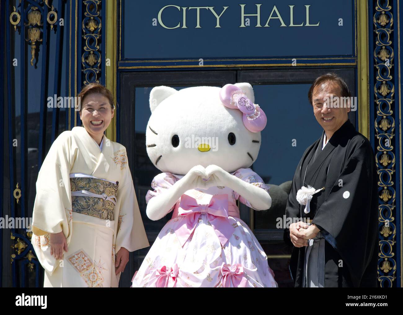 San Francisco, CA - April 21, 2024: Parade Grand Marshal Hello Kitty ...