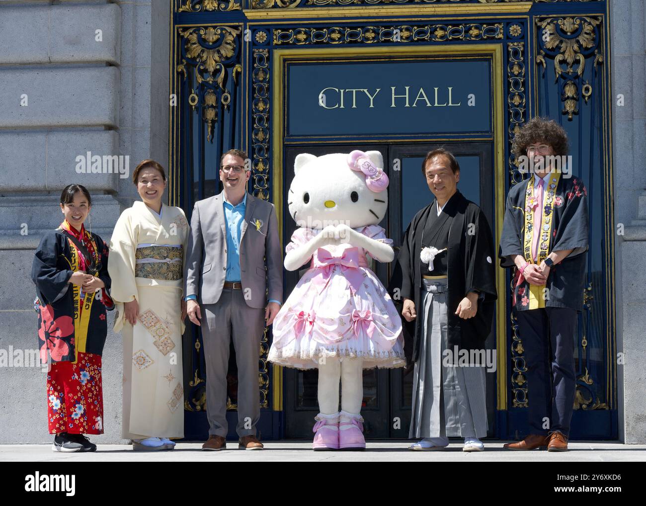 San Francisco, CA - April 21, 2024: Parade Grand Marshal Hello Kitty ...