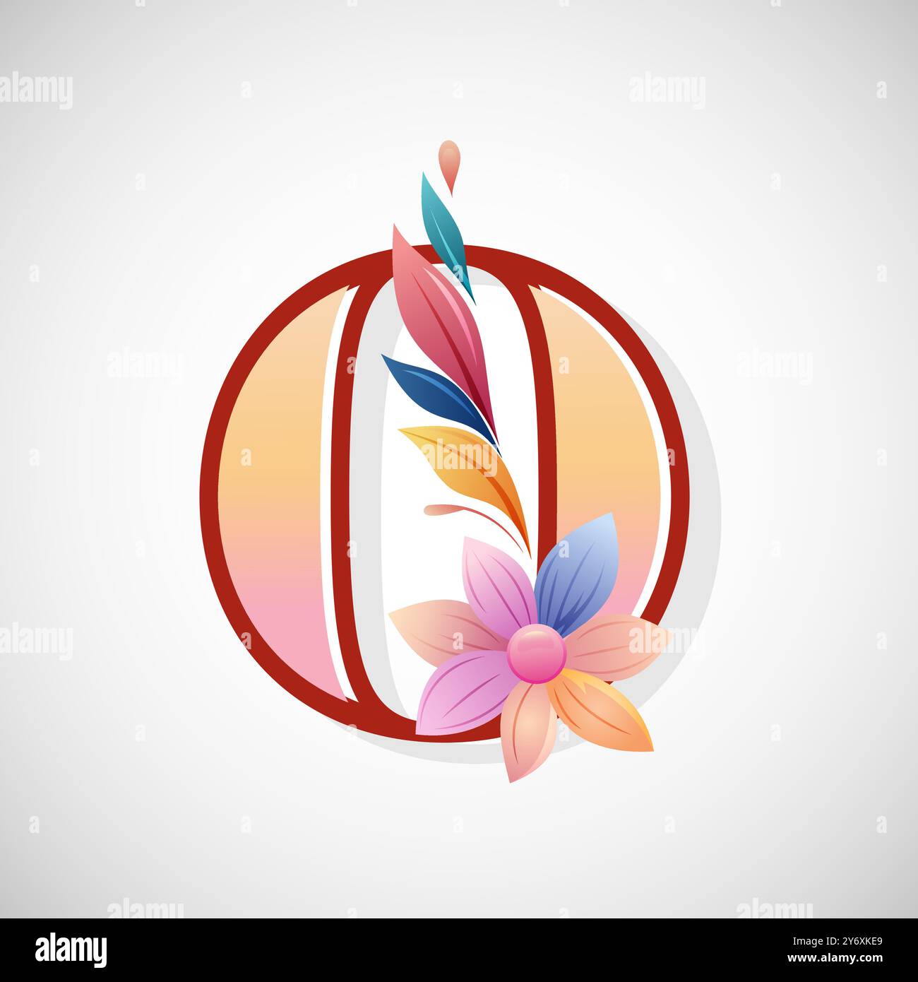 Floral alphabet, Initial letter for wedding invitations, greeting cards ...