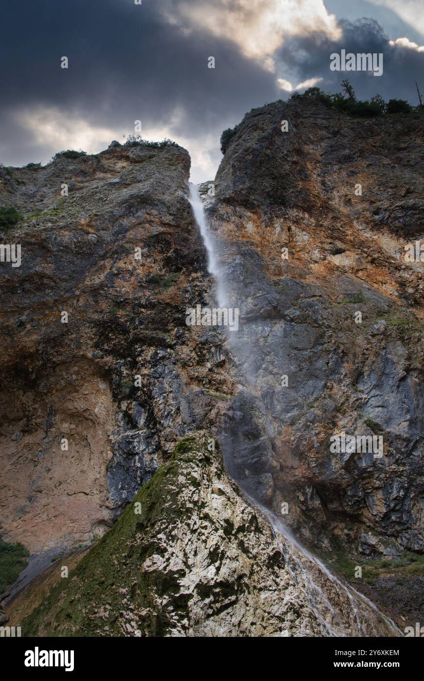 The Rinka Waterfall, located in teh Logar Valley Stock Photo - Alamy