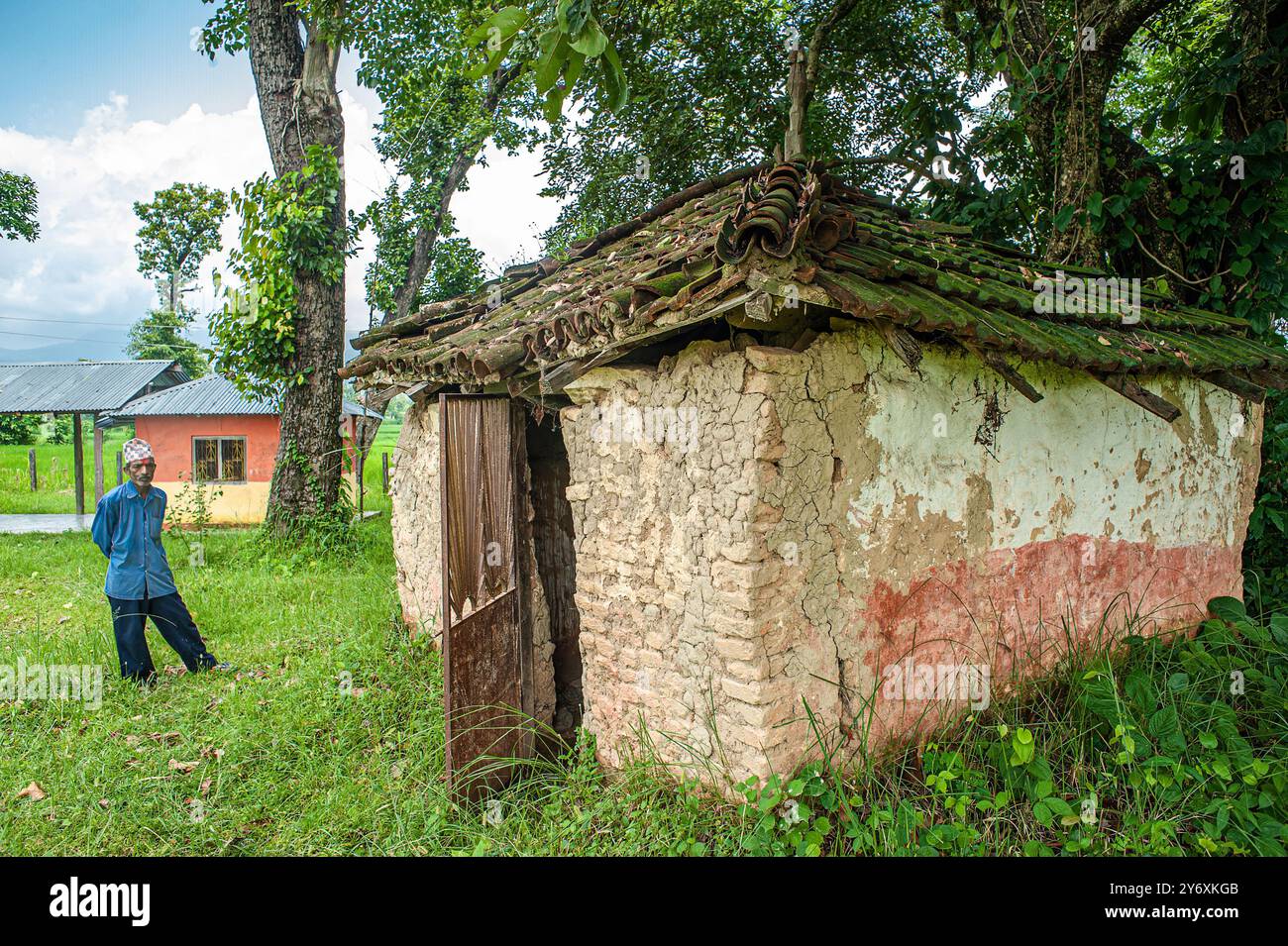 08 30 2008 Local Caretaker pandit at Vintage Old Birthplace. of ...