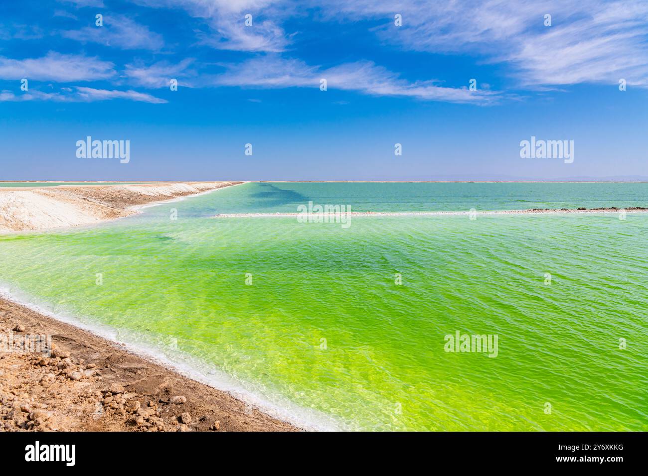 Mineral Mining in China. A rim of crystal salts surrounds Lake Qarhan ...