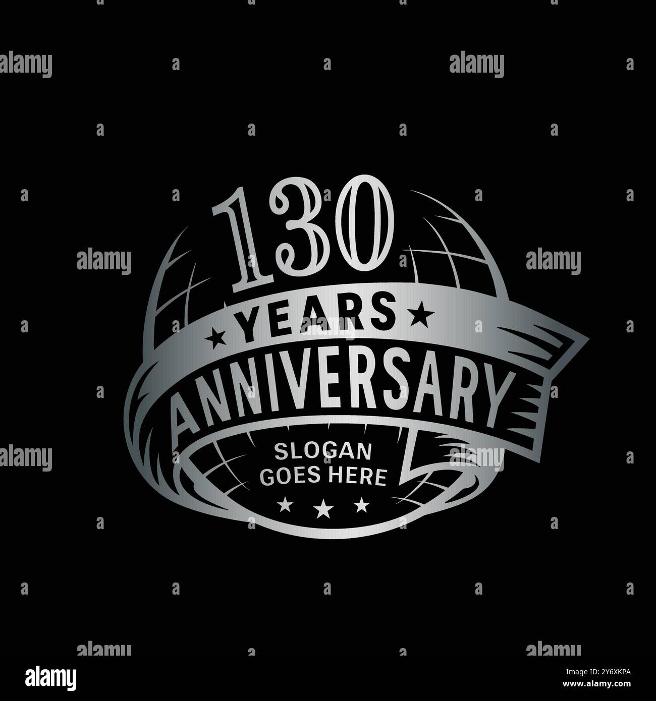 130 years anniversary design template. 130th logo. Vector and illustration Stock Vector Image ...
