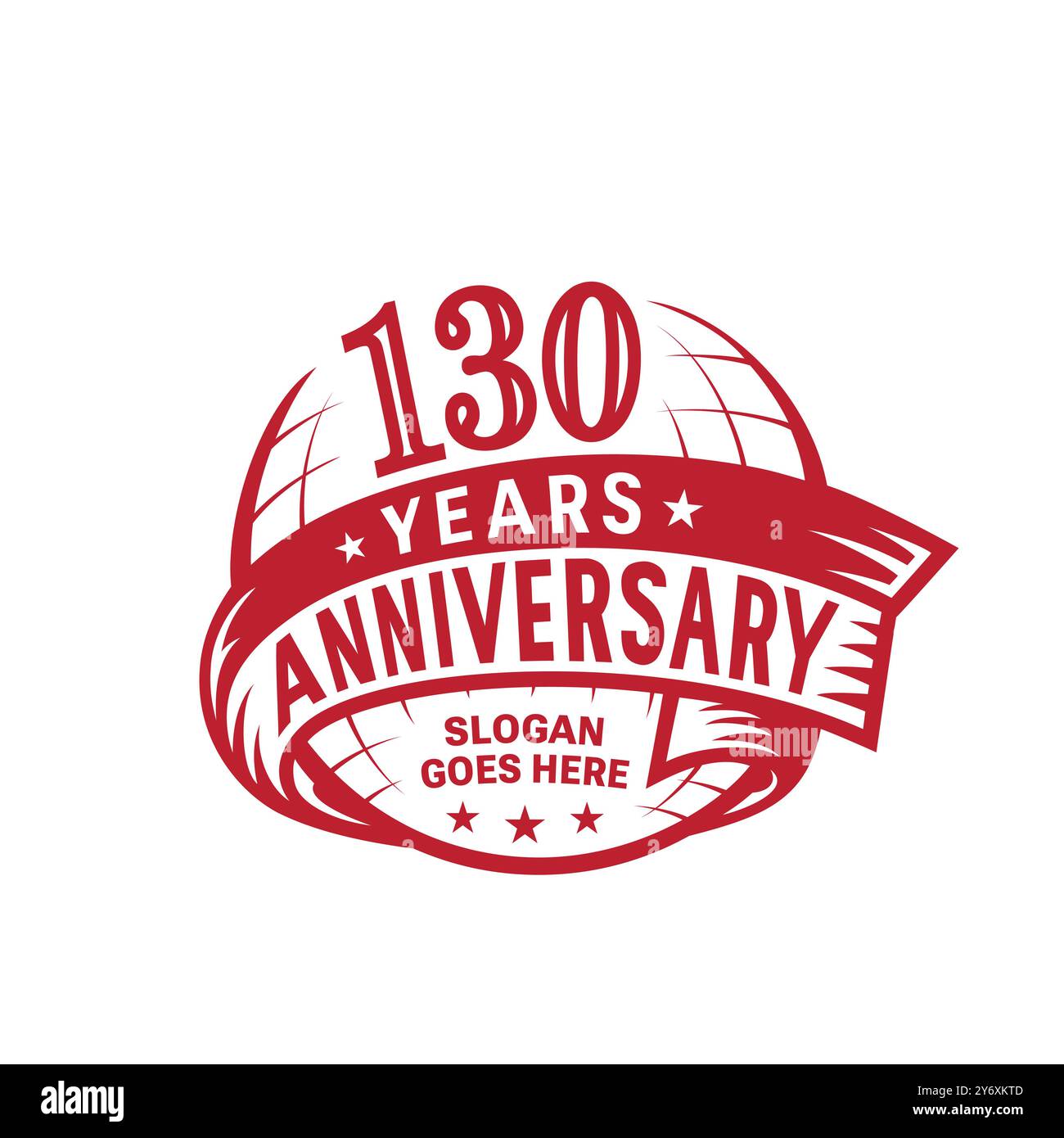 130 years anniversary design template. 130th logo. Vector and ...