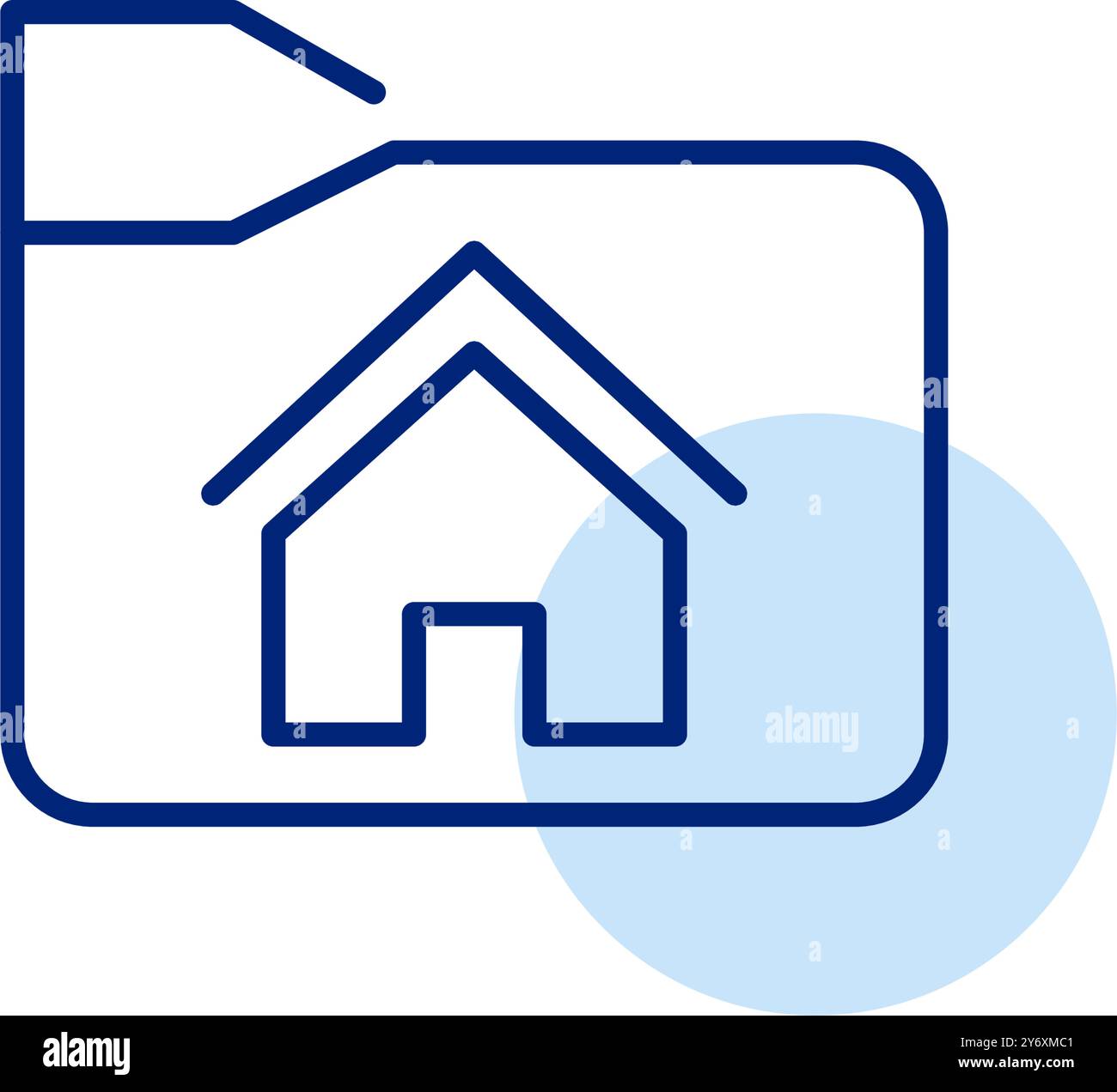 Folder with house symbol. Managing home life digitally, organizing ...