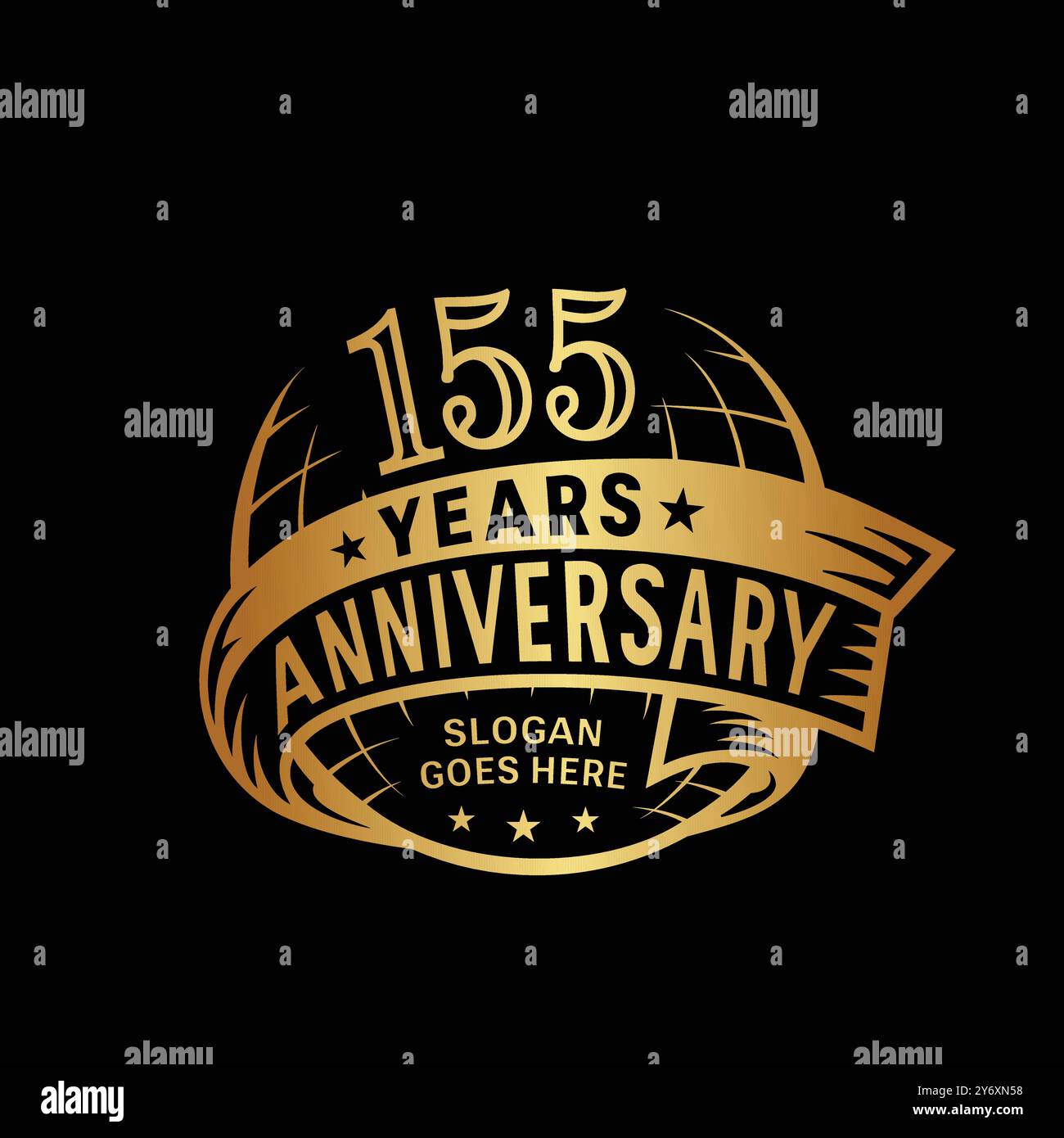 155 years anniversary design template. 155th logo. Vector and ...