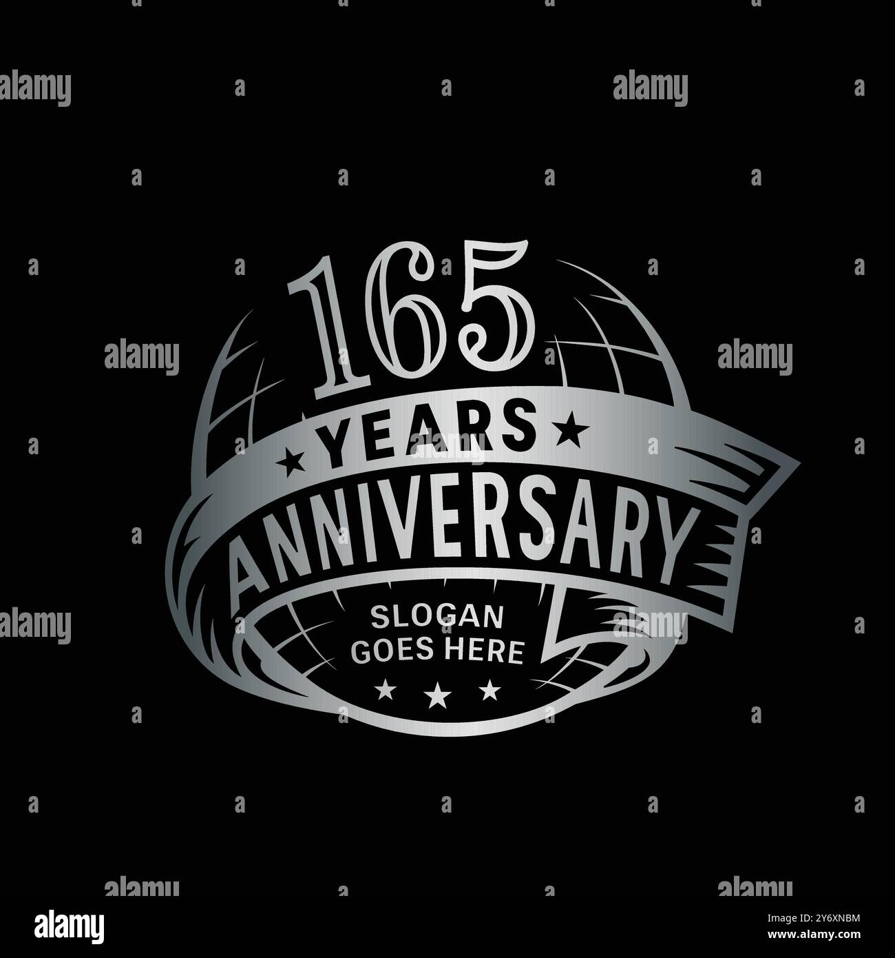 165 years anniversary design template. 165th logo. Vector and ...