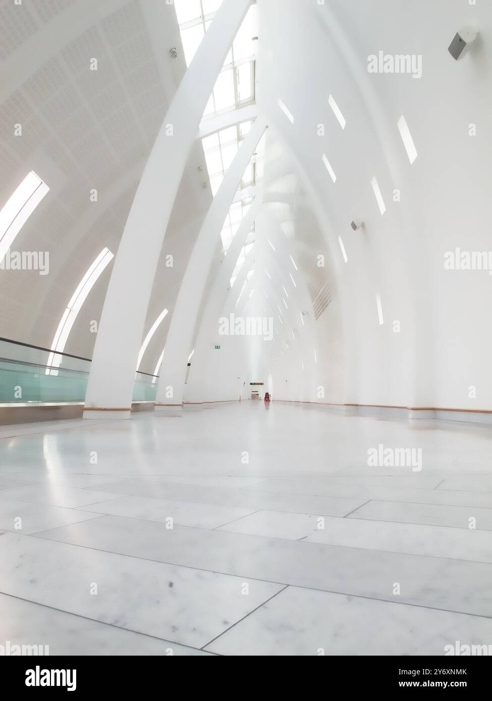 Airport terminal, hall and architecture of building, details and ...