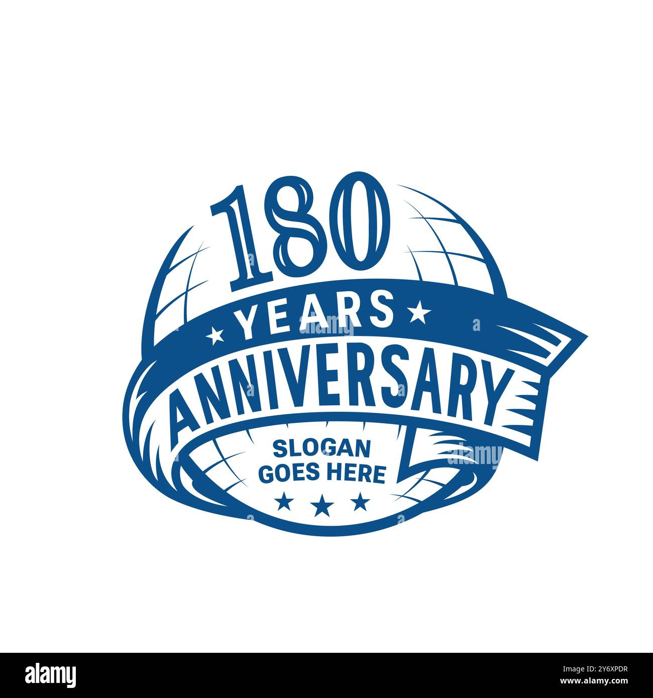 180 years anniversary design template. 180th logo. Vector and ...