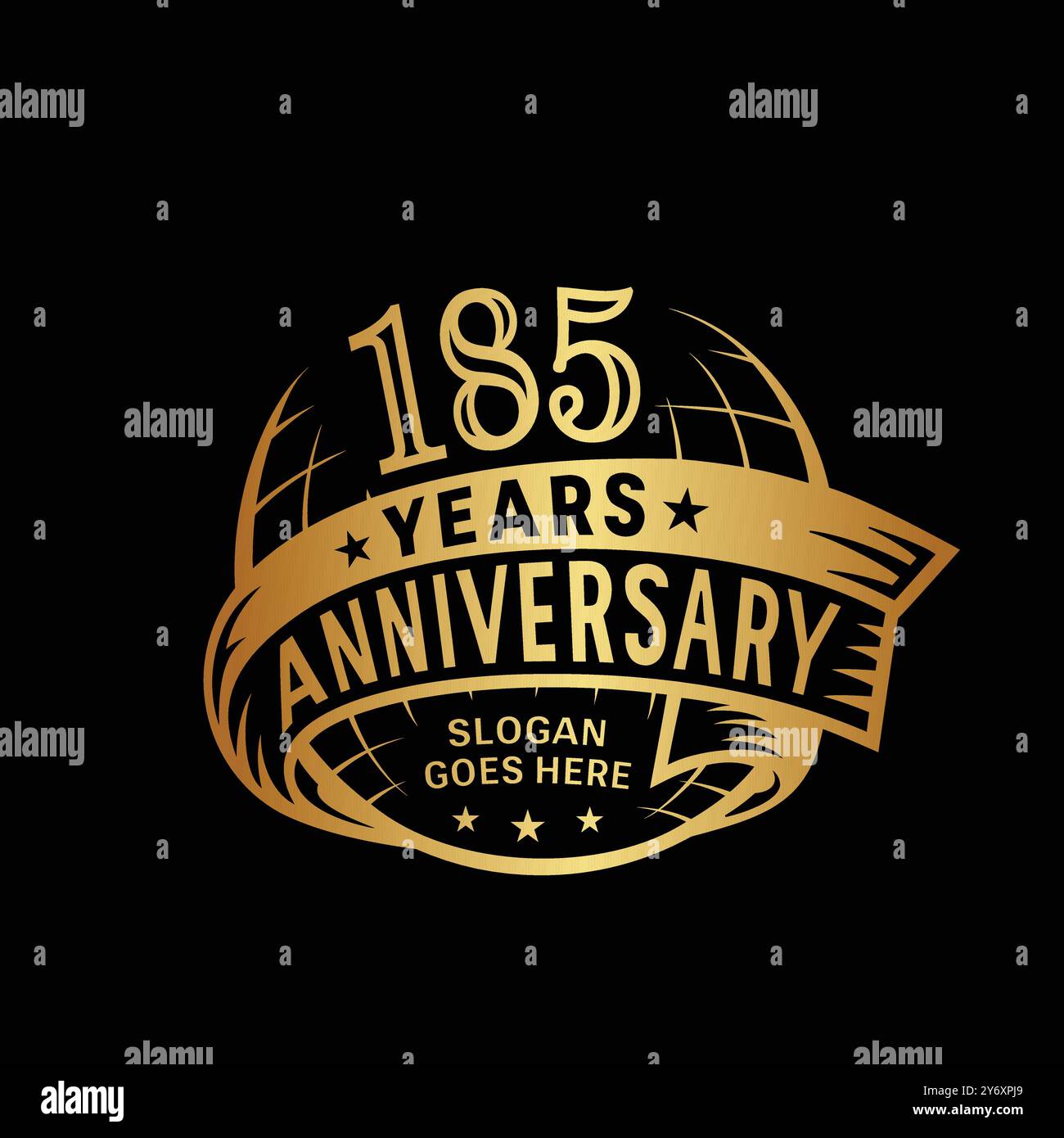 185 years anniversary design template. 185th logo. Vector and ...