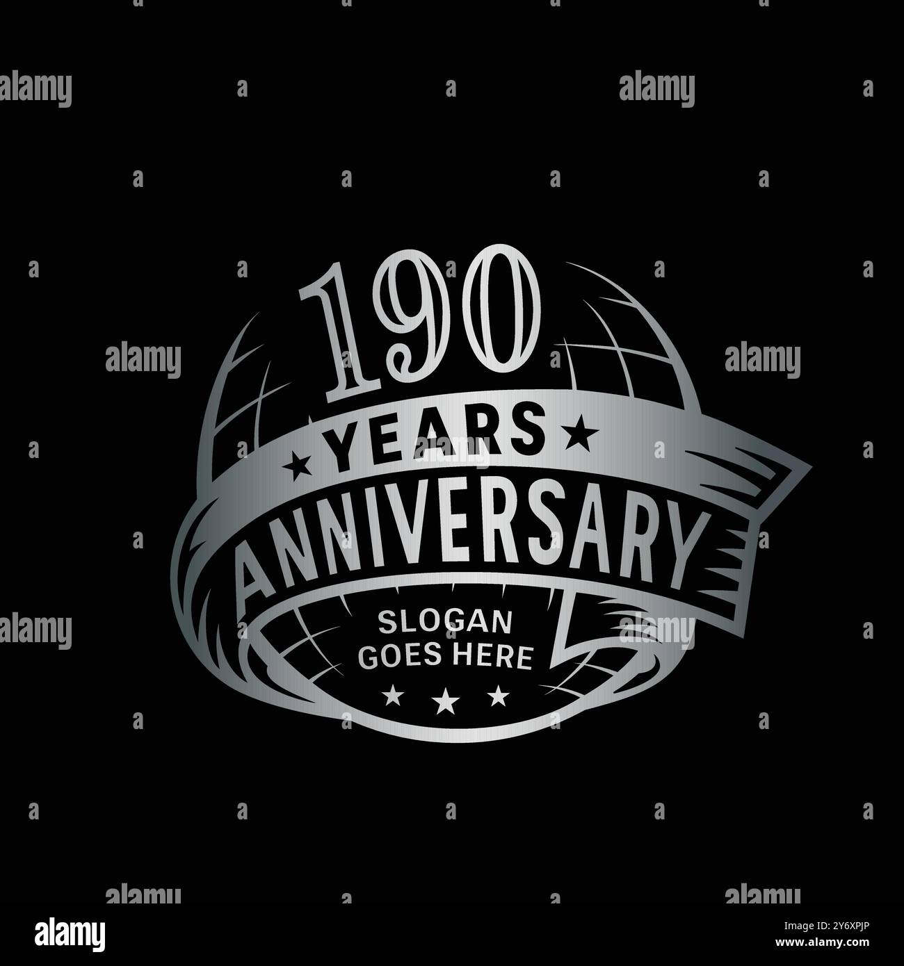 190 years anniversary design template. 190th logo. Vector and ...