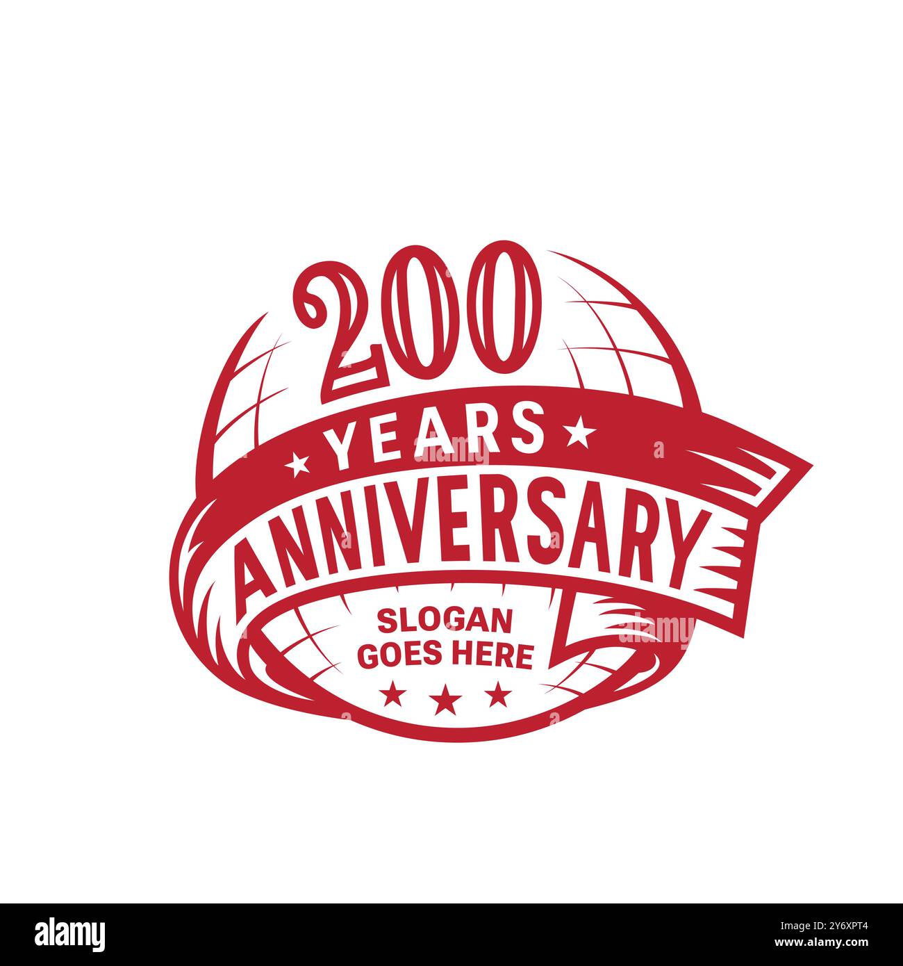200 years anniversary design template. 200th logo. Vector and ...