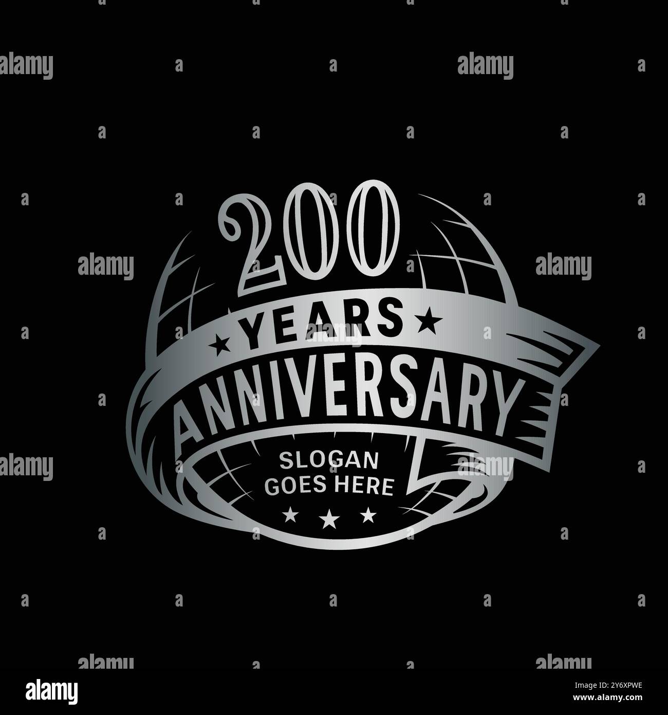 200 years anniversary design template. 200th logo. Vector and ...