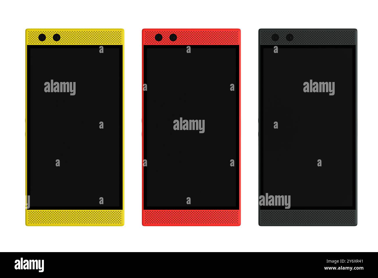 Collection of a modern smartphone's front and side views, ideal for ...